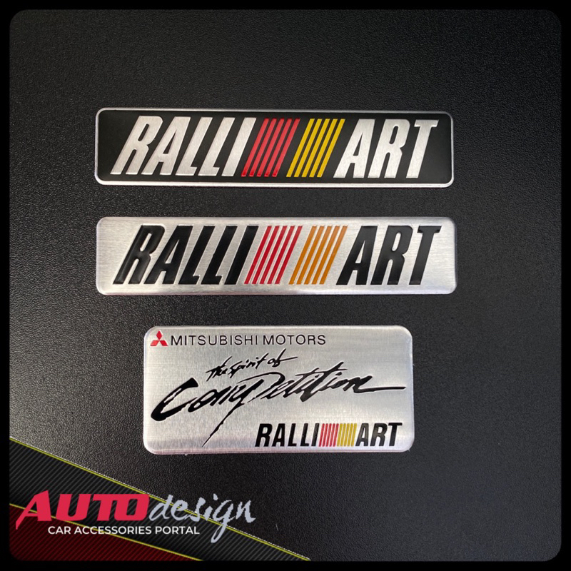 Jual Ralliart Emblem Mobil Mitsubishi Alumunium Sheet Best Quality ...