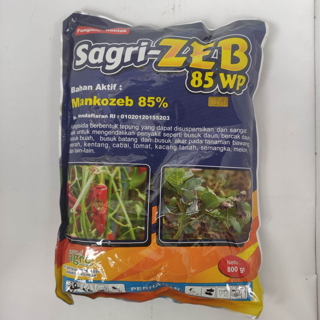 Jual Fungisida SAGRI-ZEB EKSAZEB TAKOEZEB 800GR MANCOZEB BIRU ...