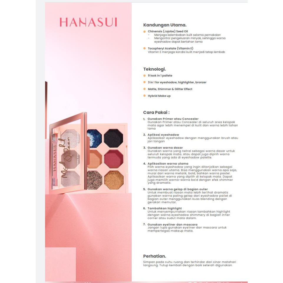 Jual HANASUI EYEMAZING EYESHADOW PALETTE | Shopee Indonesia