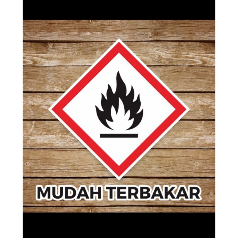 Jual SIGN STIKER SIMBOL MUDAH TERBAKAR UK 15X15 CM | Shopee Indonesia