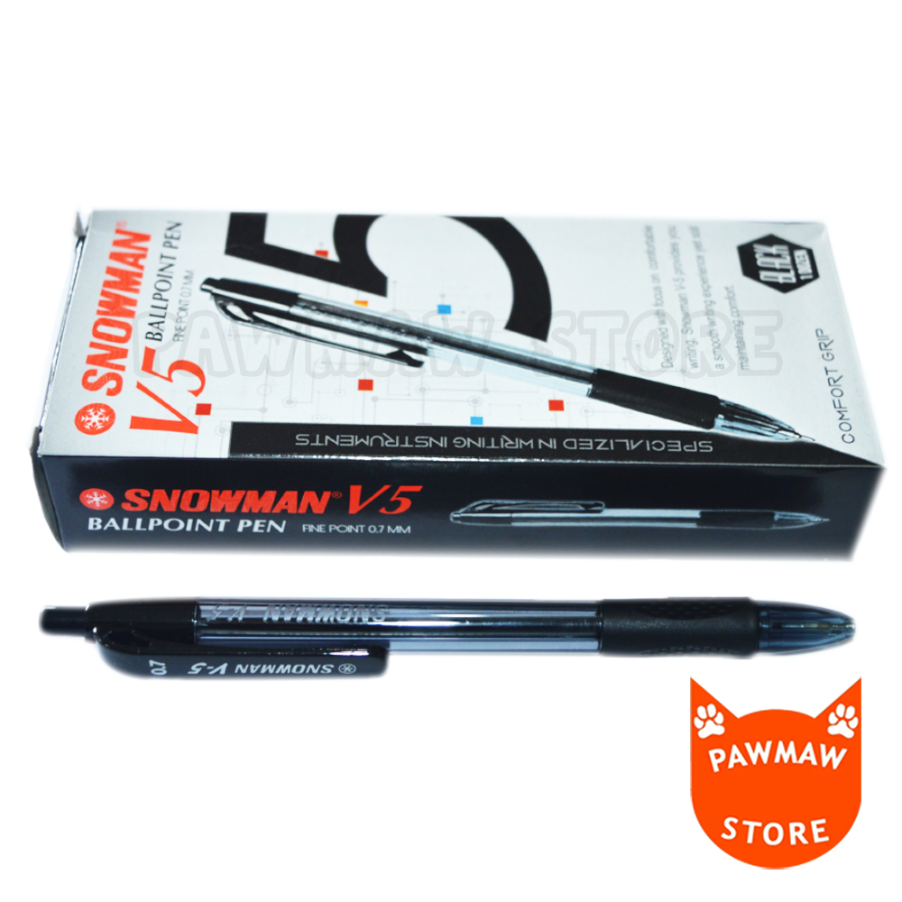 Jual Pulpen Snowman V5 HITAM ( PACK ) | Shopee Indonesia