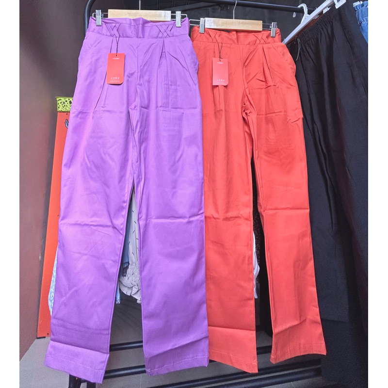 Jual Korean shocking colours pants celana wanita fauzira warna terang ...