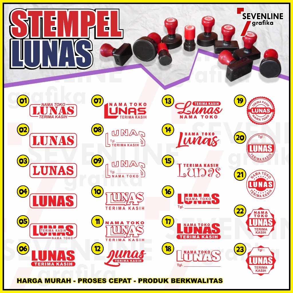 Jual Stempel Lunas dengan Nama Toko dan Tanggal | Shopee Indonesia