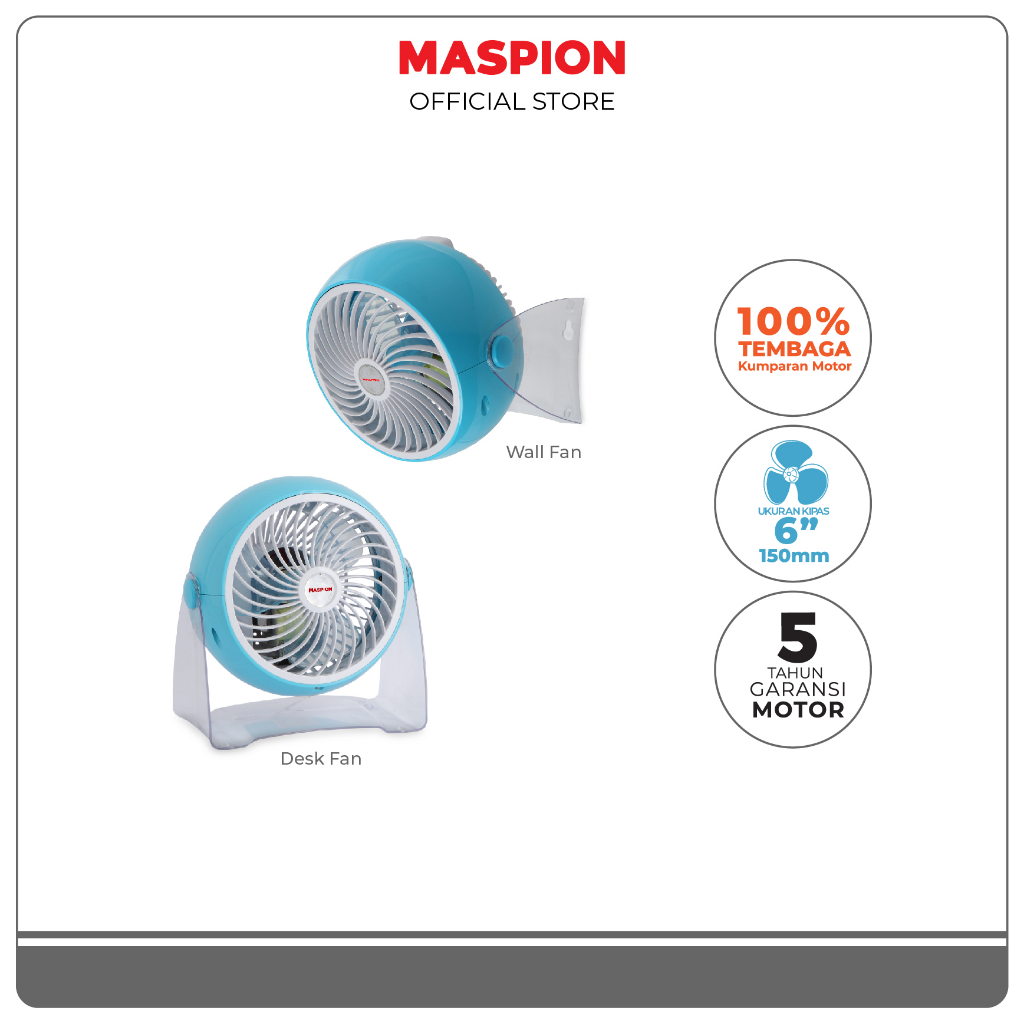Jual Maspion Kipas Angin Meja Desk Fan 6 Inch DF-607 | Shopee Indonesia