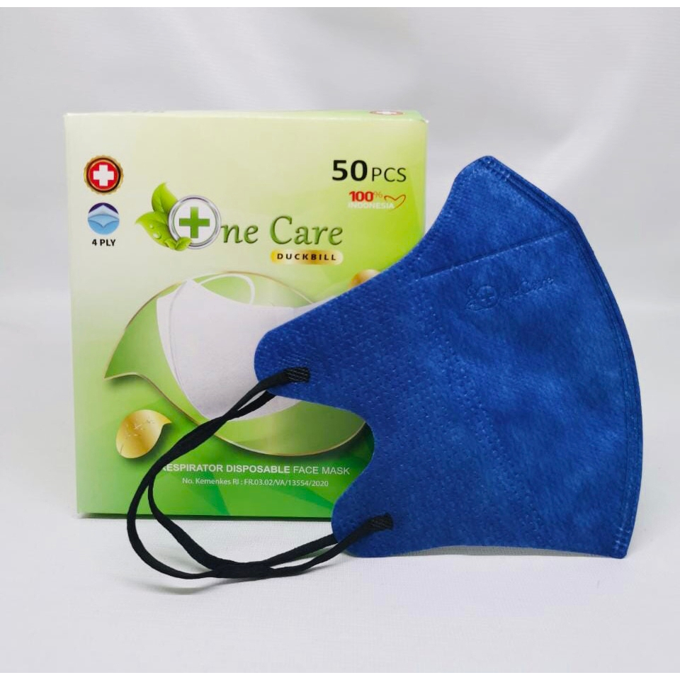 Jual Duckbill OneCare 4ply masker dewasa EMBOS One Care earloop premium ...