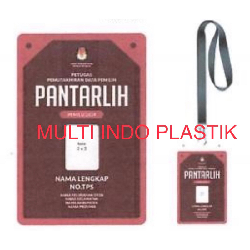 Jual plastik nametag KPU/id card KPU/nametag KPU/pilpres 2024/jual ...