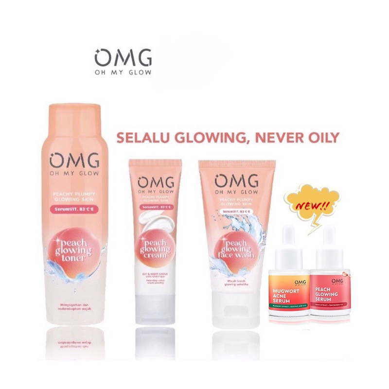 Jual ORIGINAL OMG Oh My Glow Skin Care Peach Glowing Glam Edition Face ...