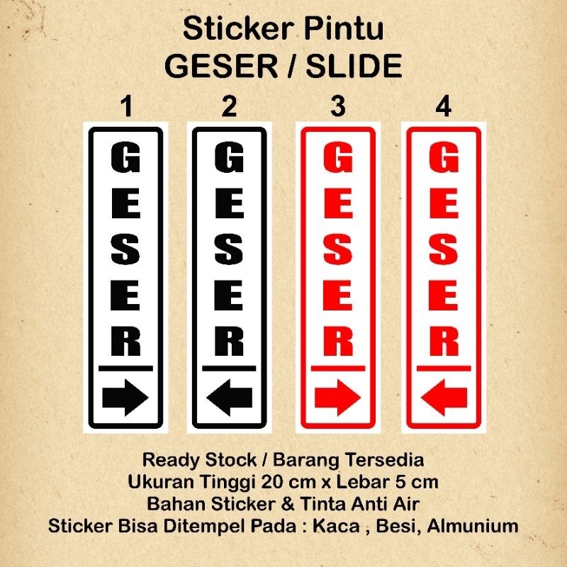 Jual Stiker Geser Pintu Stiker Pintu Geser Stiker Pintu Geser Sticker ...
