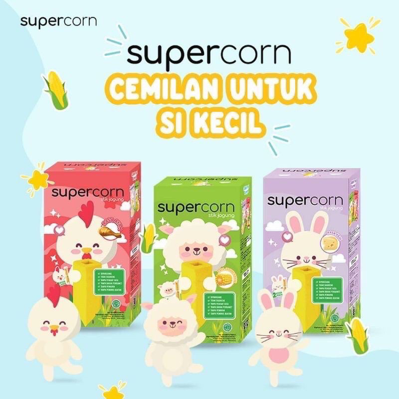 Jual Supercorn Stik Jagung / Corn Stick Snack Anak tanpa MSG Super Corn ...