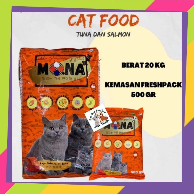 Jual Makanan Kucing Mona Cat 5kg 5 kg Freshpack Monacat makanan kucing ...