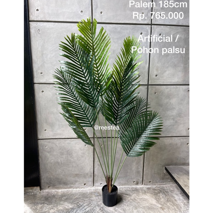 Jual Pohon PALEM Tinggi 185 cm/Pohon Hias Palsu / palm Artificial plant ...