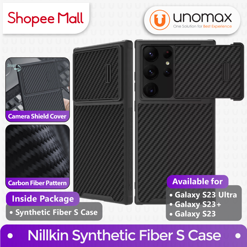 Jual Case Samsung Galaxy S23 / S23+ Plus / S23 Ultra Nillkin Synthetic Fiber S Carbon Camera ...