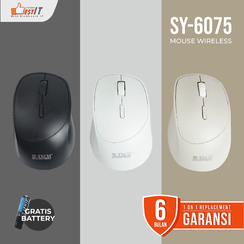 Jual Mouse Wireless M-tech S-6075 PRO 2.4GHz FREE BATERAI | Shopee ...