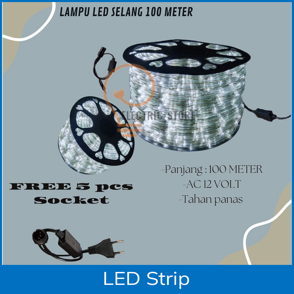 Jual Chakasu Free 5 Pcs Socket / Lampu Led Selang 100 Meter Terang ...