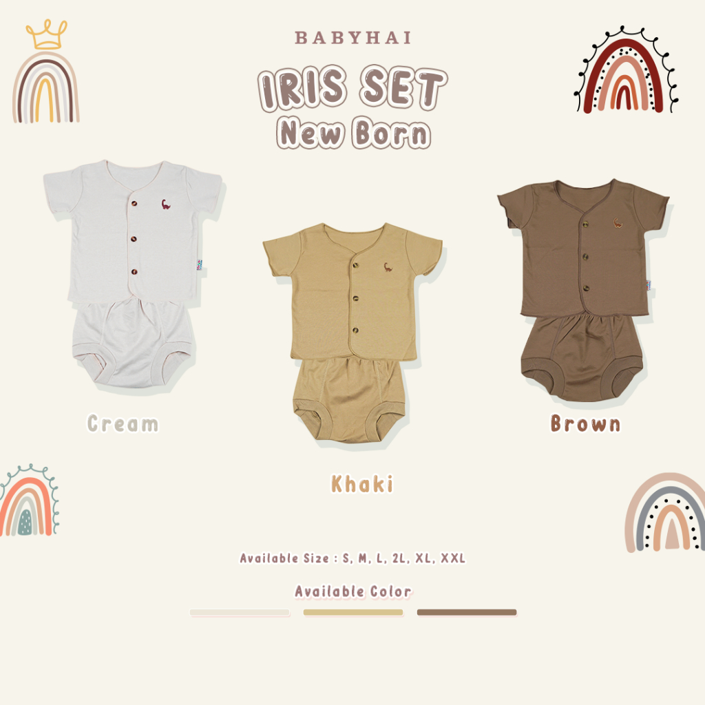 Jual BABY HAI Iris Set Setelan New Born Baju Pendek Celana Pendek Pop - Seri Coklat | Shopee ...