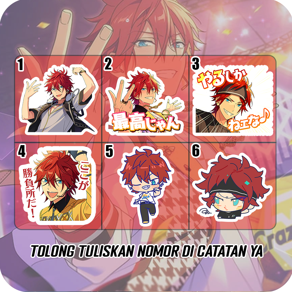 Jual Stiker Glossy Rinne Amagi Ensemble Stars, Sticker Anti Air ...