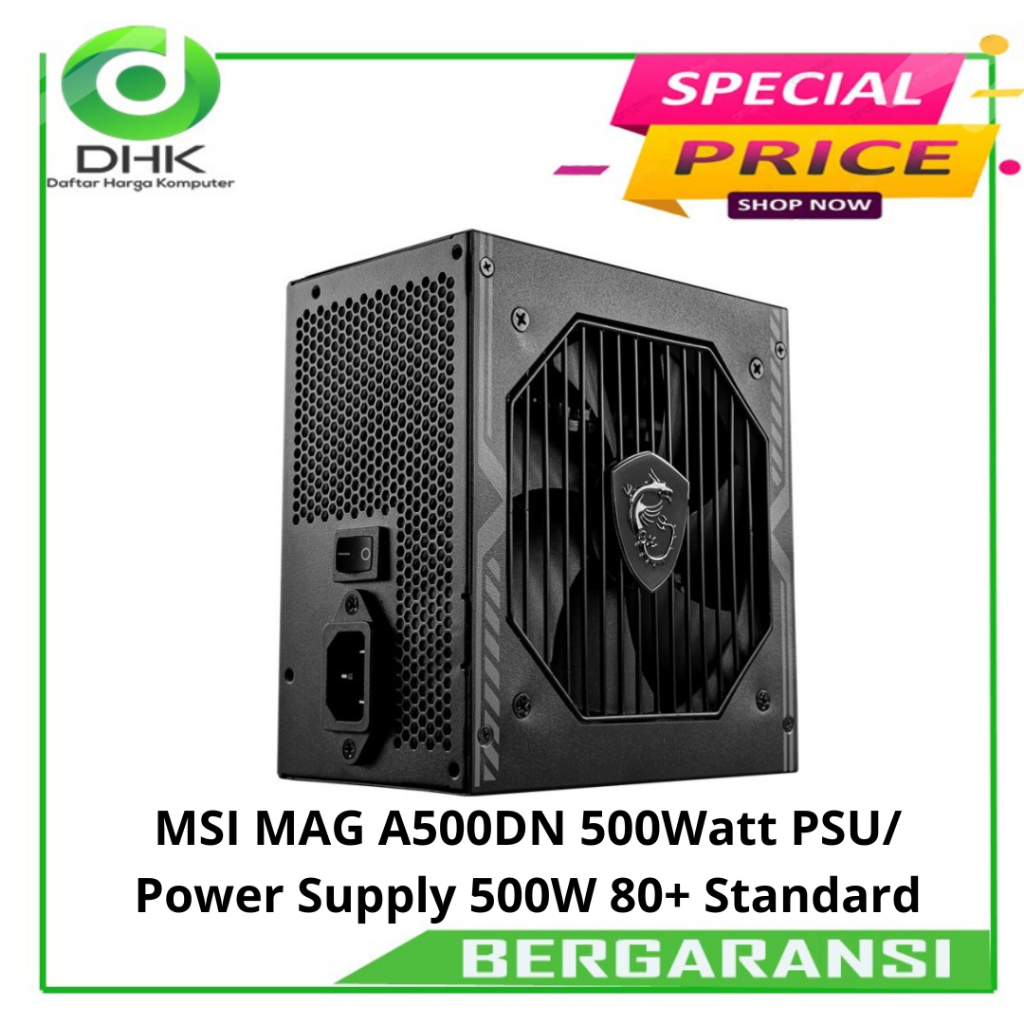 Jual MSI MAG A500DN 500Watt PSU Power Supply 500W 80+ Standard | Shopee ...