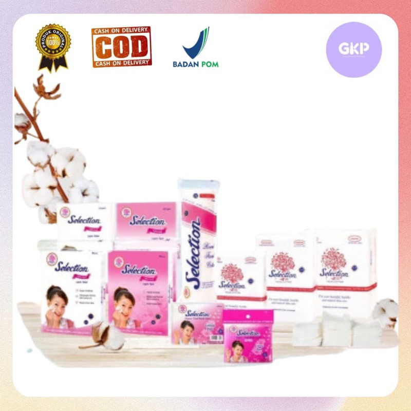 Jual KAPAS SELECTION FACIAL COTTON Selection tipis 60gr New Modern ...