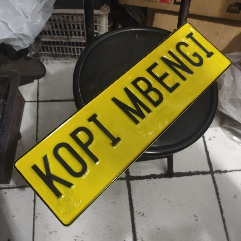 Jual Bikin plat nomor mobil kuning bebas riquest 1 pcs | Shopee Indonesia