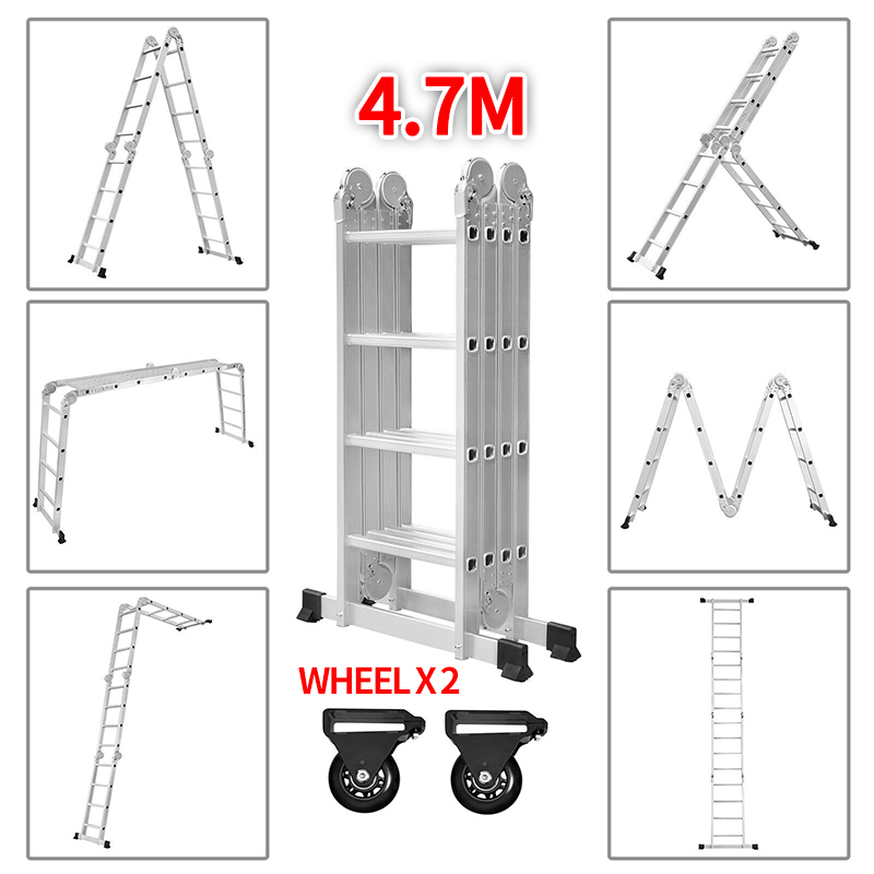 Jual Tangga Lipat 3.7M/4.7M/5.8M Meter Tangga Paduan Aluminium Rumah ...
