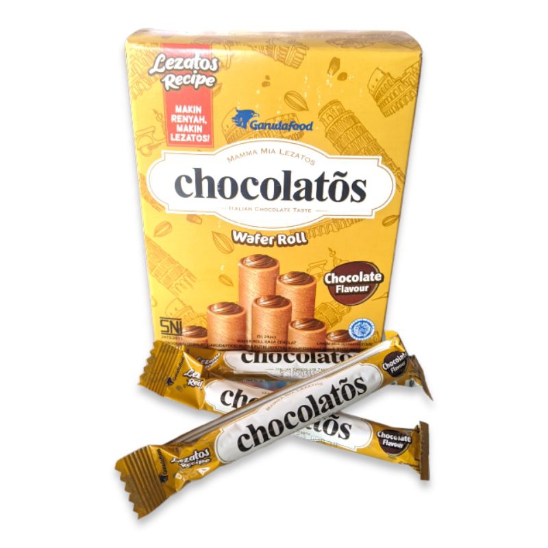 Jual Chocolatos Wafer Roll 1 Box (isi 24) | Shopee Indonesia