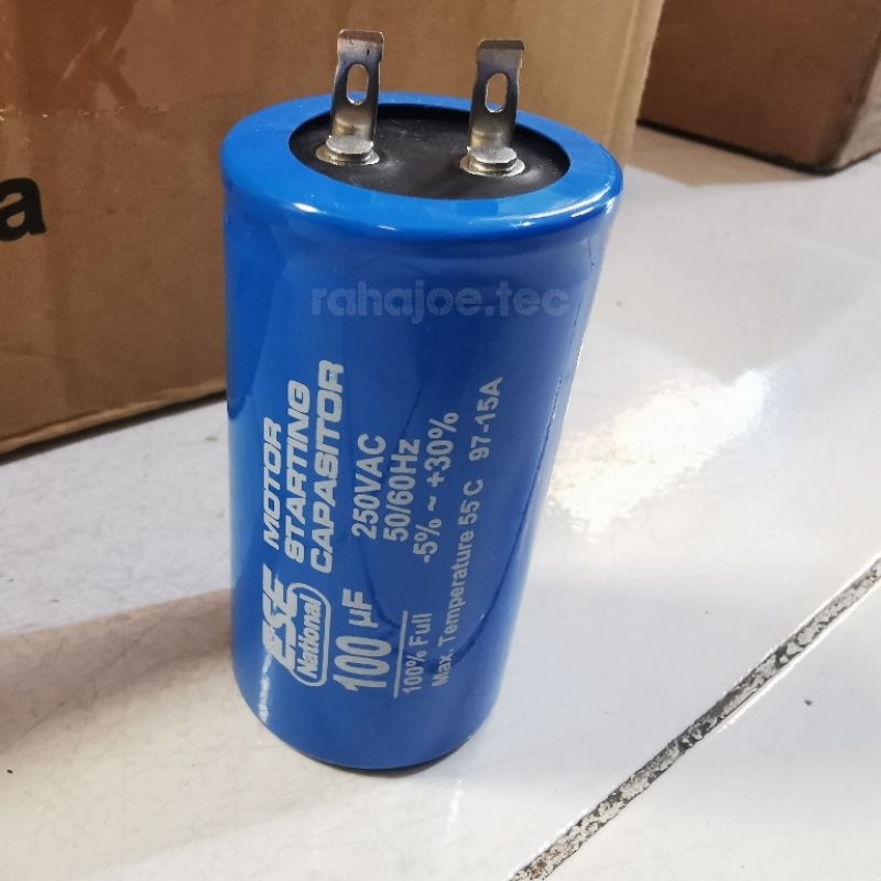 Jual Motor Starting Capasitor 100uF Kapasitor Dinamo Pompa 100 uF ...
