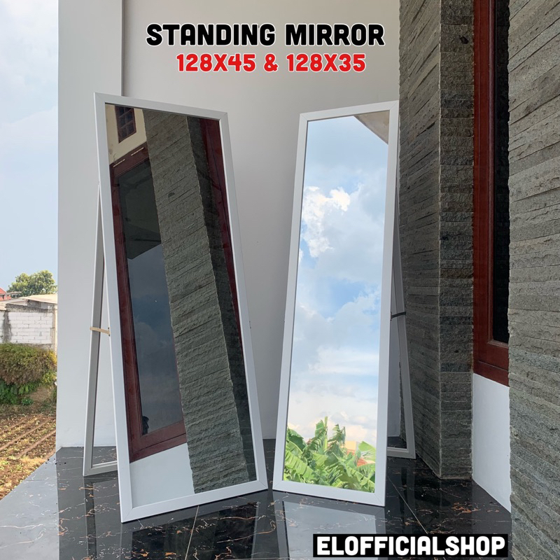 Jual Kaca Cermin Standing Mirror Full Body Dekorasi Ruangan | Shopee ...