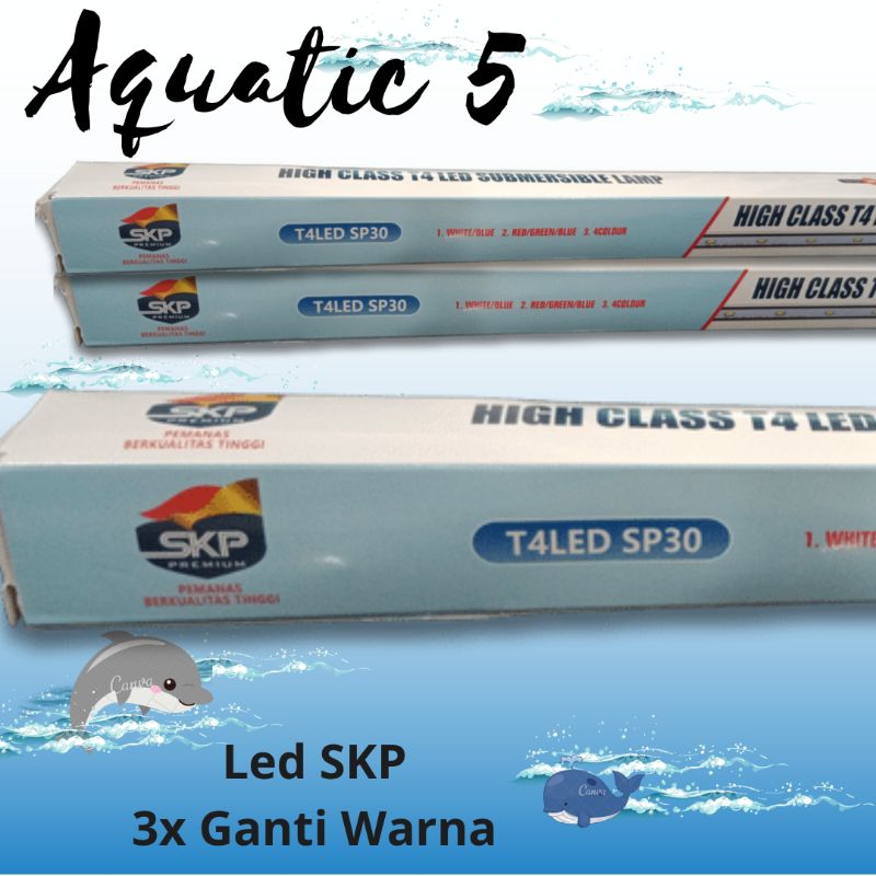 Jual Lampu Celup LED Aquarium SKP T4LED SP 30 3X GANTI WARNA | Shopee ...