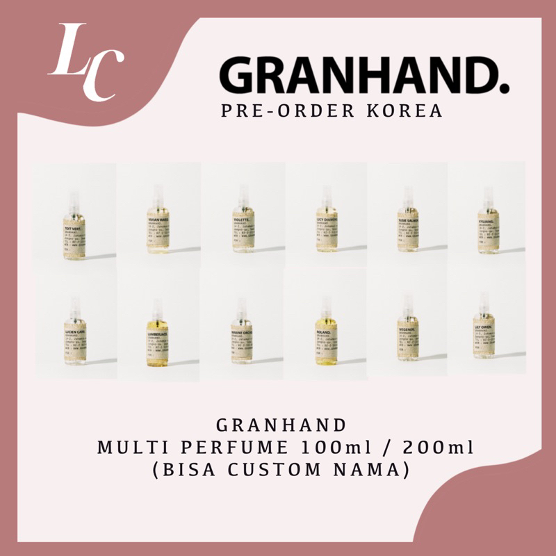 Jual GRANHAND Multi Perfume 100ml / 200ml l Susie salmon marine orchid | Shopee Indonesia