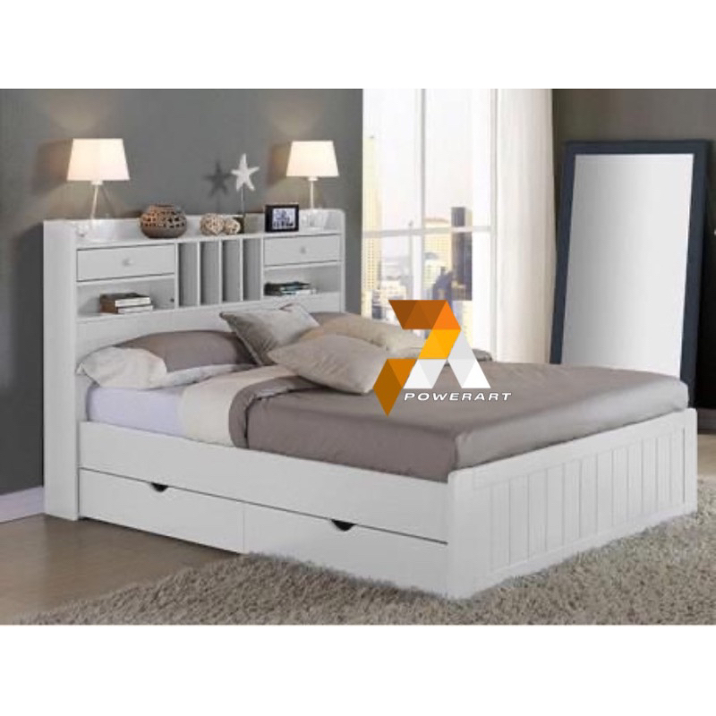 Jual Tempat Tidur Minimalis Kayu Ranjang Minimalis Dipan Rak Divan Laci ...