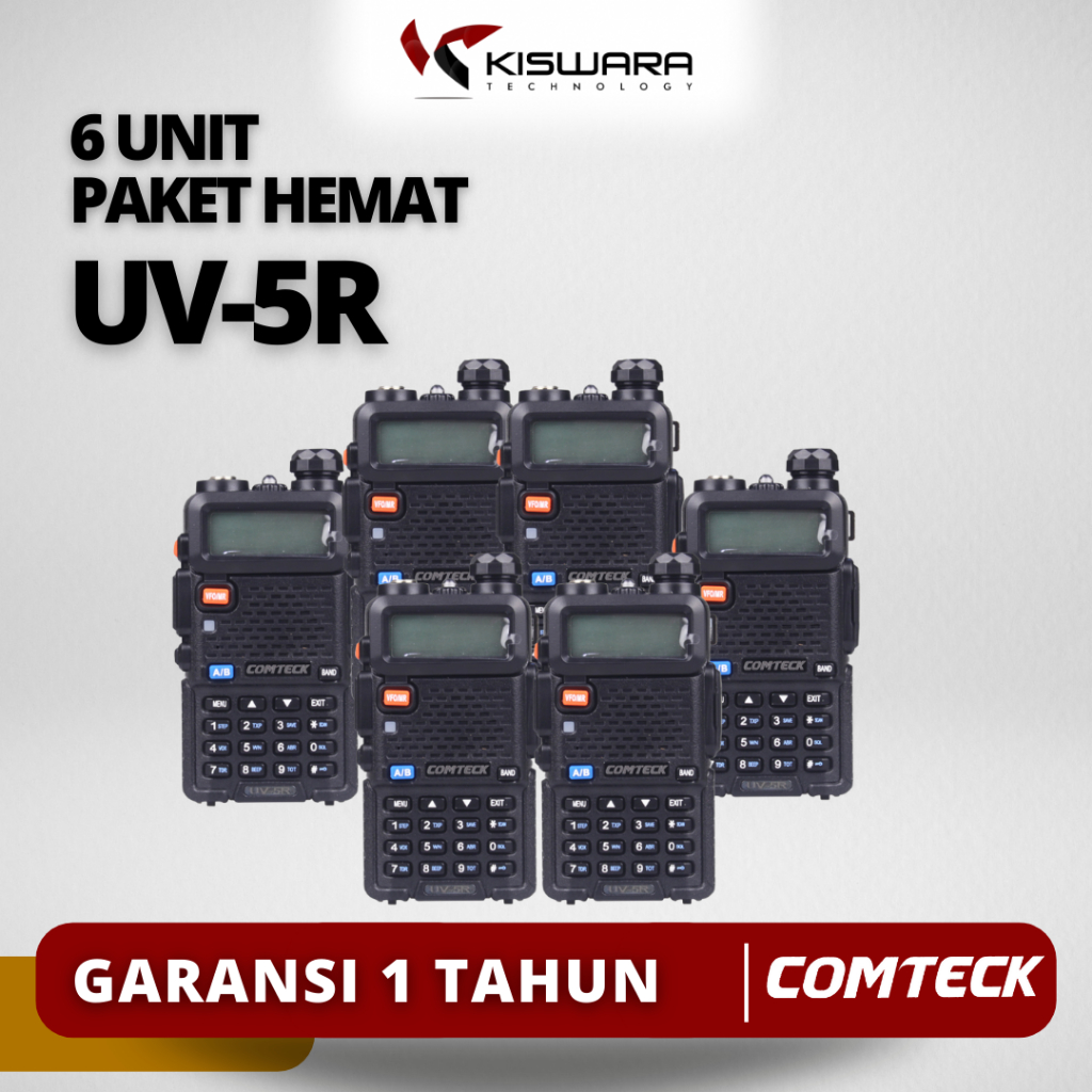 Jual Paket 6 Unit Radio HT Handy Talkie UV-5R Dual Band VHF - UHF | Shopee Indonesia