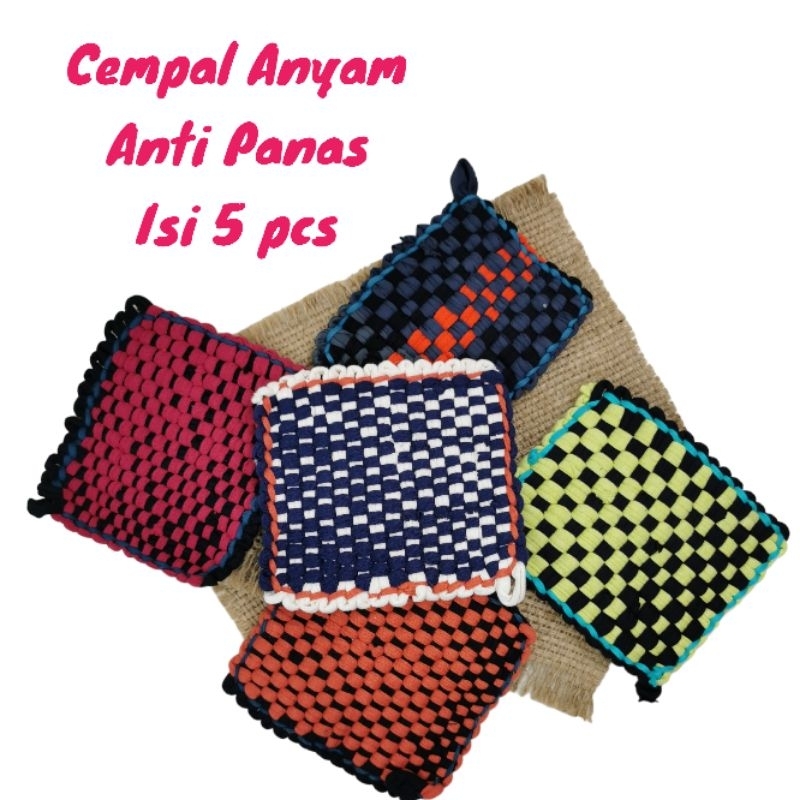 Jual Lap Kain Cempal Anyam Anti Panas Pegangan Wajan | Shopee Indonesia