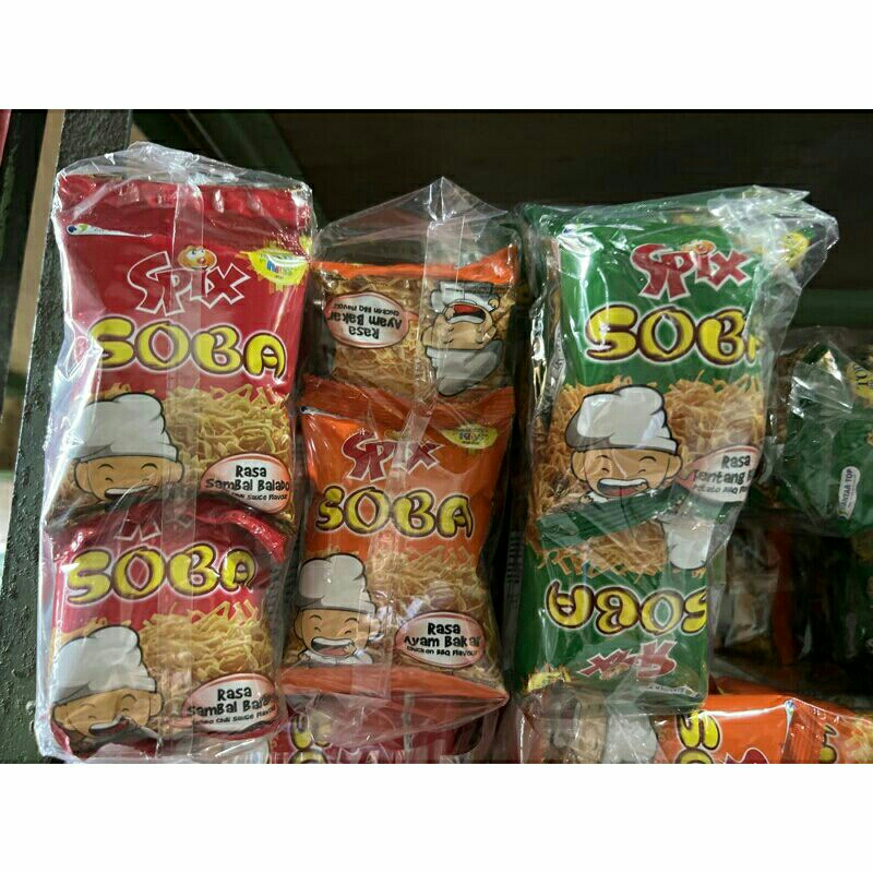Jual SPIX Soba Mie Goreng Renceng - Netto 10 bks x 16 gram BARU ...