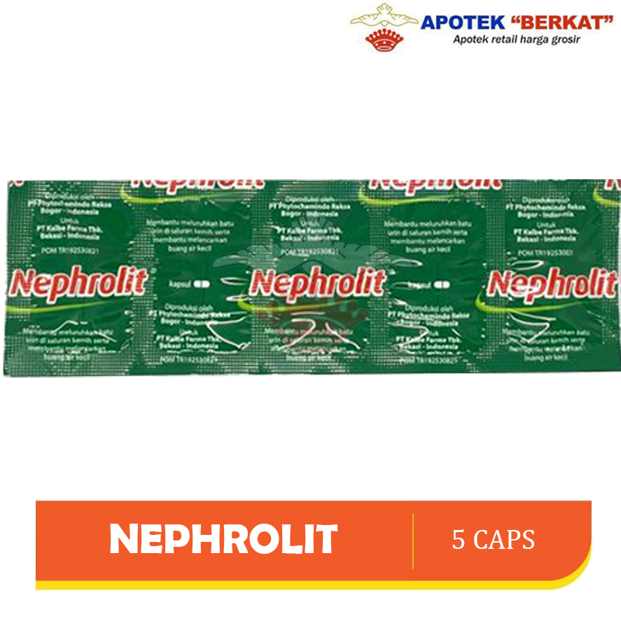 Jual NEPHROLIT STRIP 5 KAPSUL / MELURUHKAN BATU URIN | Shopee Indonesia