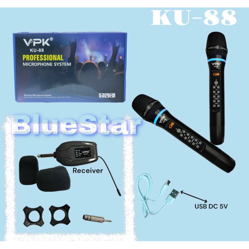Jual Mic Wireless VPK KU 88 Original Handheld | Shopee Indonesia