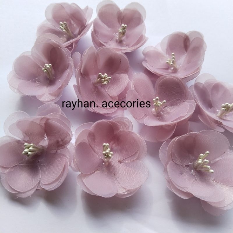 Jual bunga organza/aplikasi bunga solder/bunga putik | Shopee Indonesia