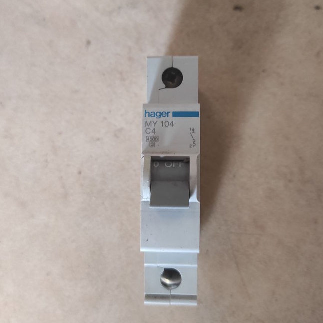 Jual HAGER - 455104 MCB 1P-C4 4 AMPERE | Shopee Indonesia