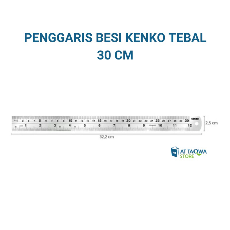Jual Penggaris Besi Kenko 30 cm Tebal - Stainless Steel Ruler | Shopee Indonesia