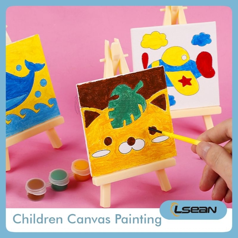 Jual Set DIY Painting Mainan Anak Menggambar Melukis Mini Canvas ...
