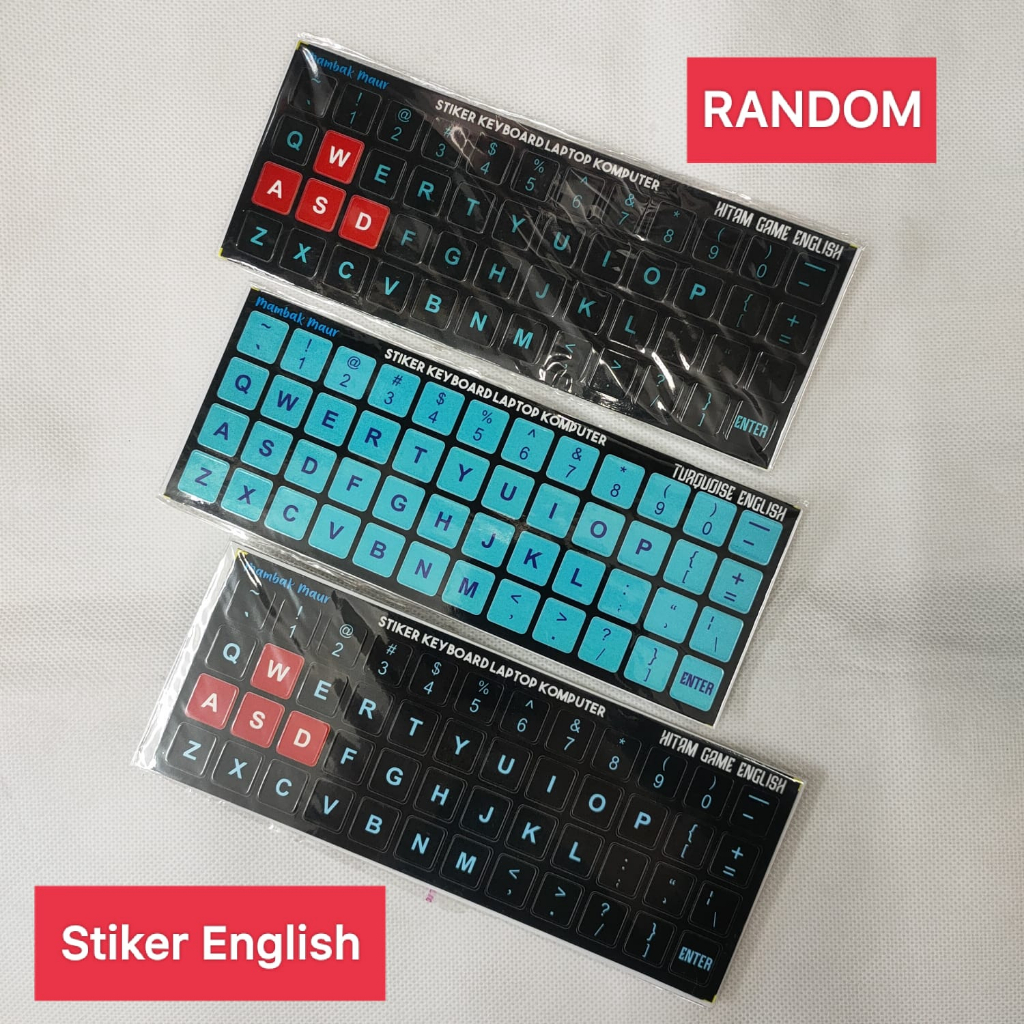 Jual Stiker Keyboard English Buat Laptop-pc Warna Random | Shopee Indonesia