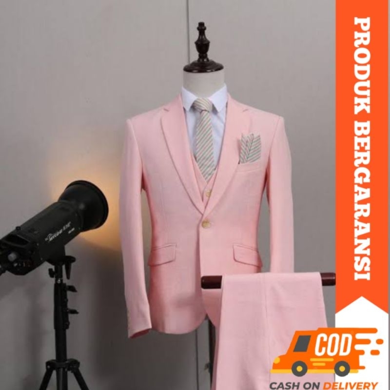 Jual Jas Pria Baby Pink Jas Blazer Formal Slimfit Premium | Shopee ...