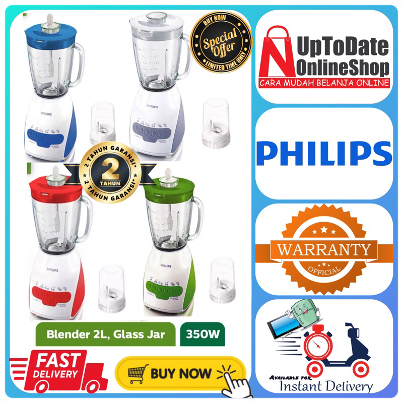 Jual BLENDER 2L PHILIPS HR2116 HR 2116 SUPER LOW WATT GLASS JAR MULTI ...