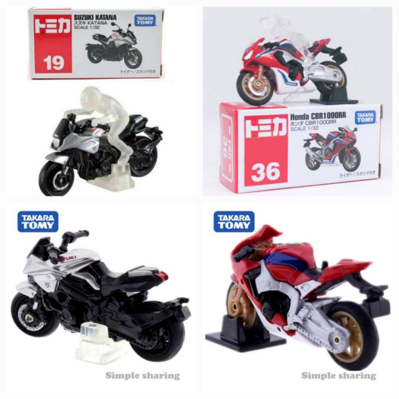 Jual TAKARA TOMY TOMICA MOTORCYCLE COLLECTION DIECAST SEPEDA MOTOR SPORT SUZUKI KATANA HONDA CBR ...
