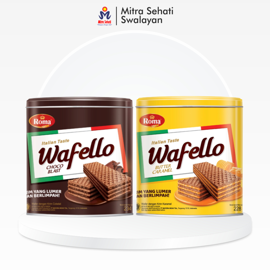Jual ROMA WAFELLO KALENG CHOCOBLAST & BUTTER CARAMEL 228gr & 234gr ...