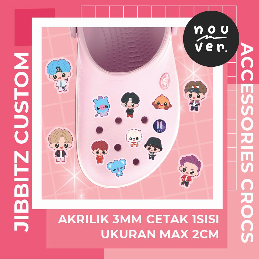 Jual JIBBITZ CROCS CUSTOM AKRILIK UV PRINT ANIME KPOP | Shopee Indonesia