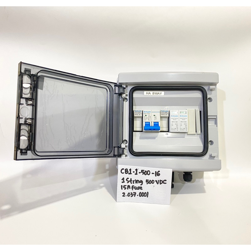 Jual Slocable Pv Combiner Box 1 String 500vdc 15a Fuse Dc Breaker 16a Surge Protector Device