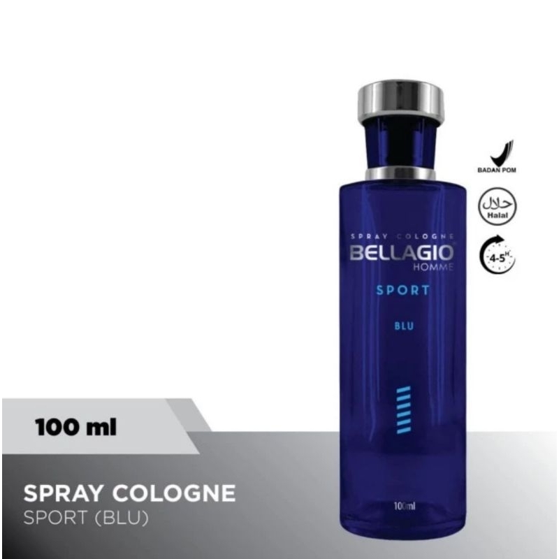 Jual Bellagio Homme Spray Sport Cologne Blue (BLU) 100ml | Shopee Indonesia