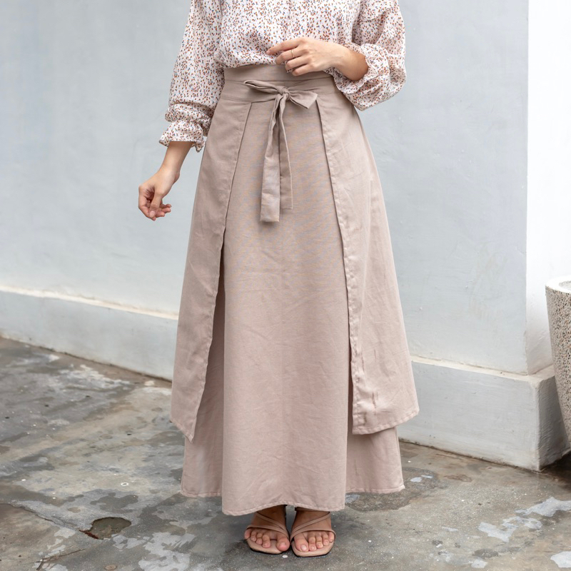 Jual MYRIA Skirt by Cifany - Rok linen / Rok panjang / Rok korea / Rok ...