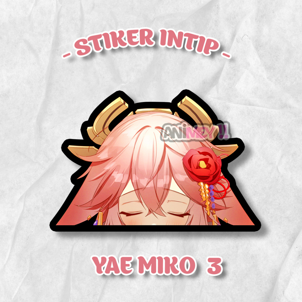 Jual Stiker Intip Yae Miko Genshin Impact / Sticker Anime Waterproof ...