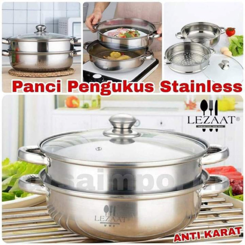 Jual Panci kukus 2 Layer stainless (best seller) | Shopee Indonesia